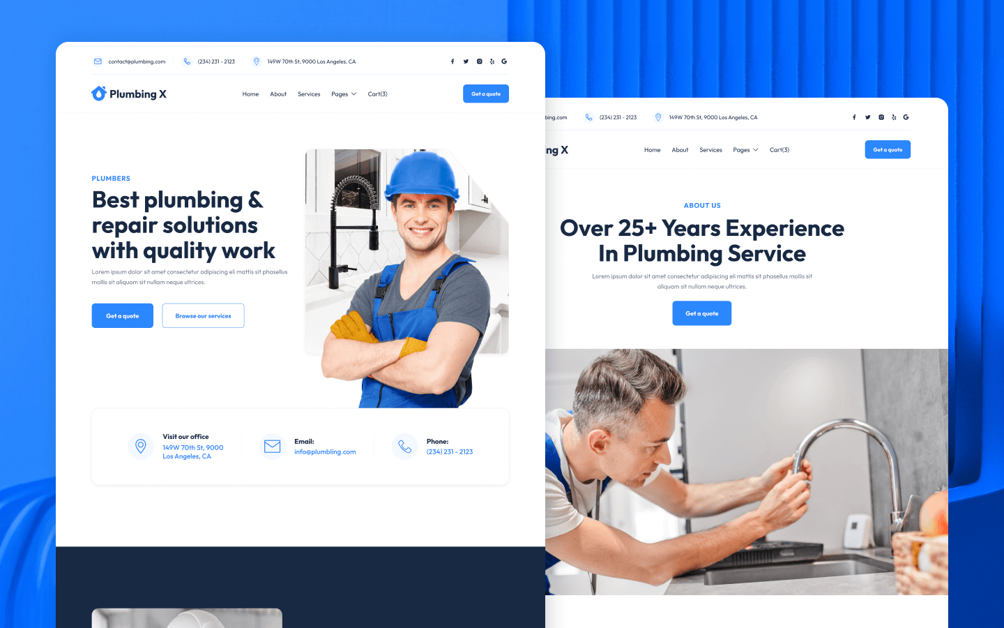 Plumbing X - Construction HTML5 Responsive Website Template