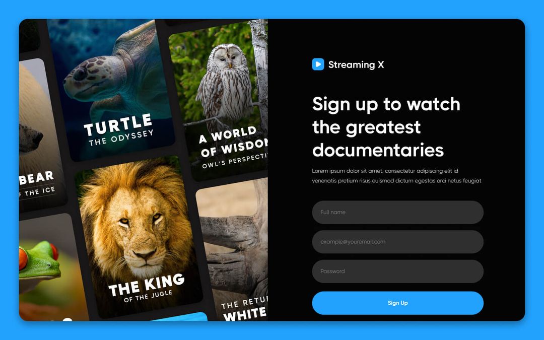 Streaming X - App HTML5 Responsive Website Template