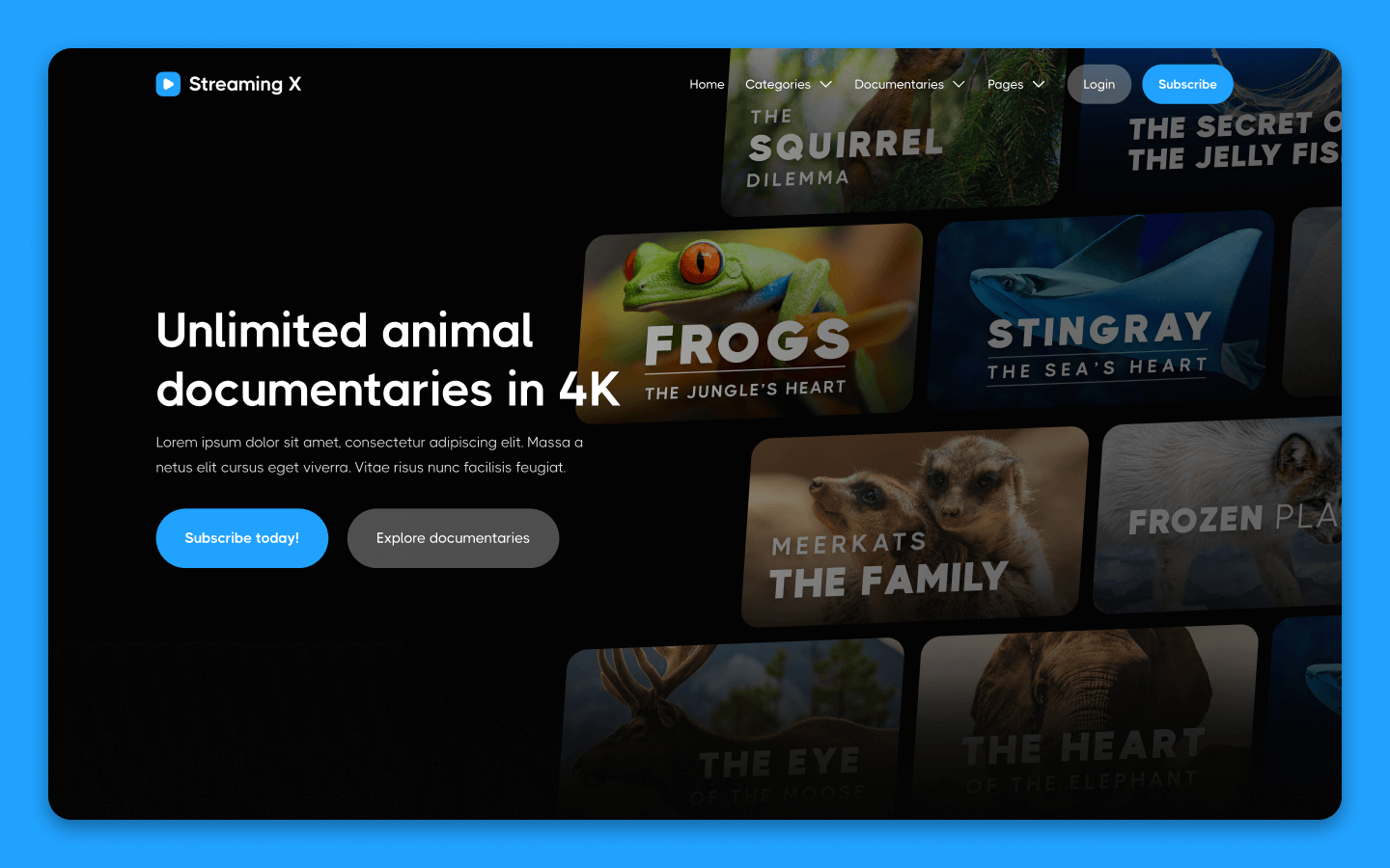 Streaming X - App HTML5 Responsive Website Template
