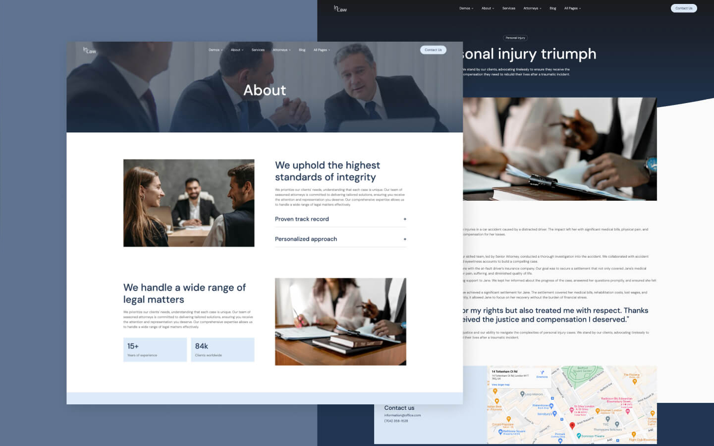 In Law 128 - Attorney HTML5 Responsive Website Template