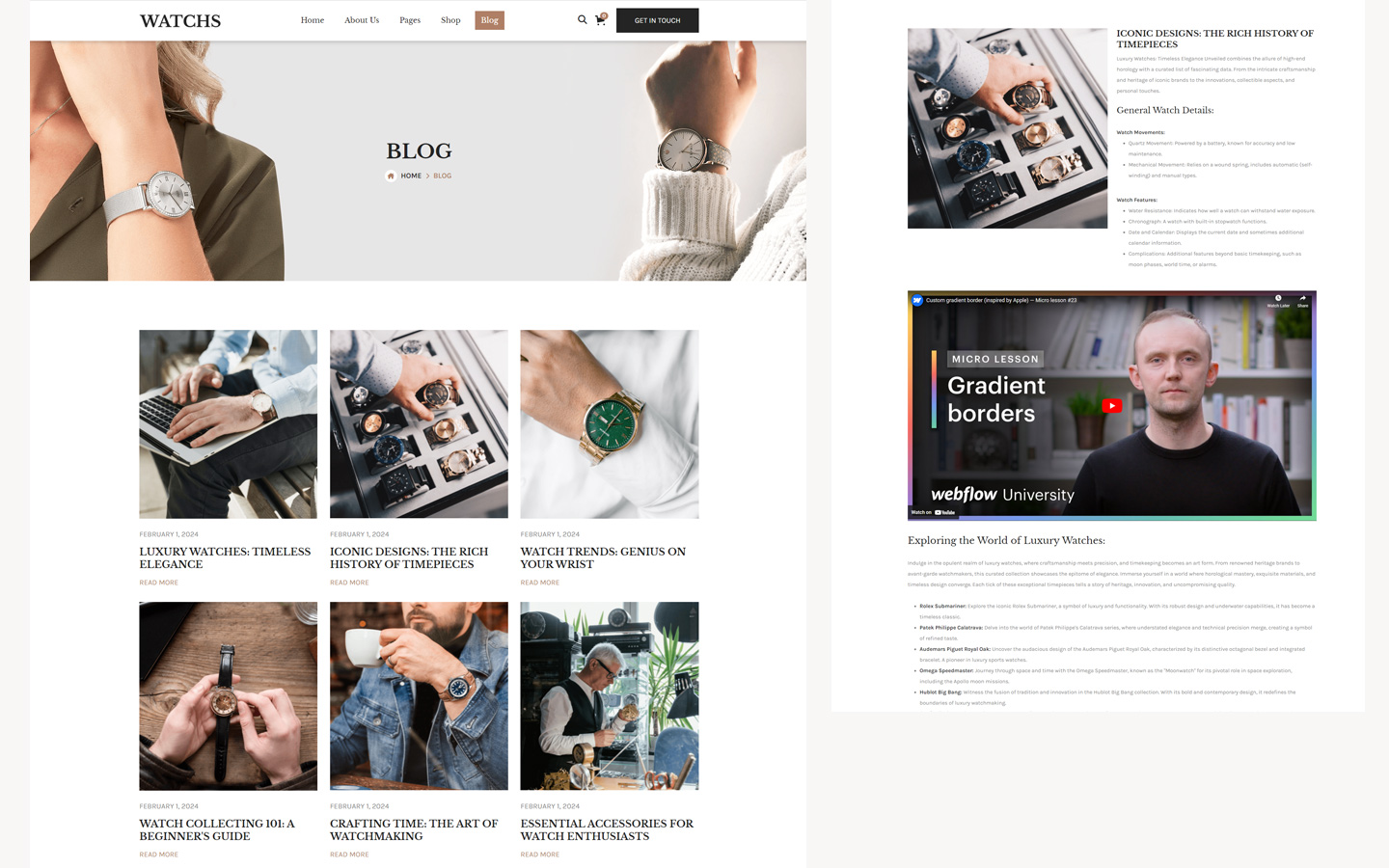 Watchs - Accessories HTML5 Responsive Website Template