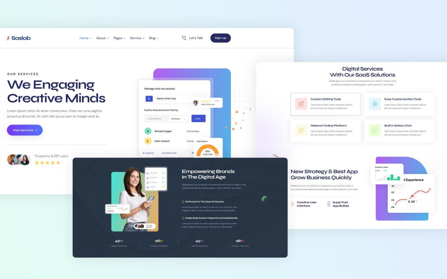Saslab - SaaS HTML5 Responsive Website Template