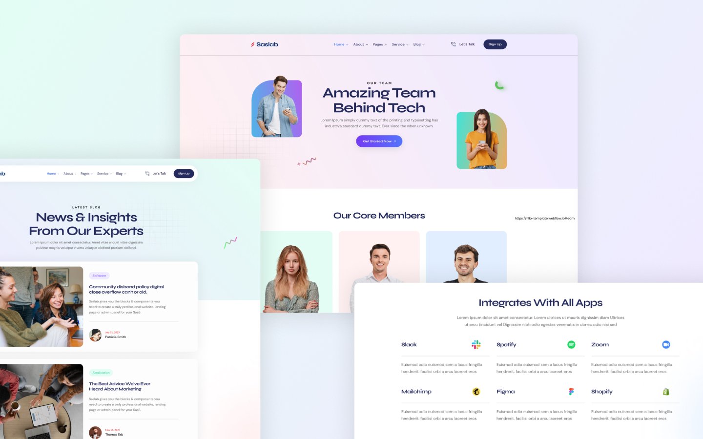 Saslab - SaaS HTML5 Responsive Website Template