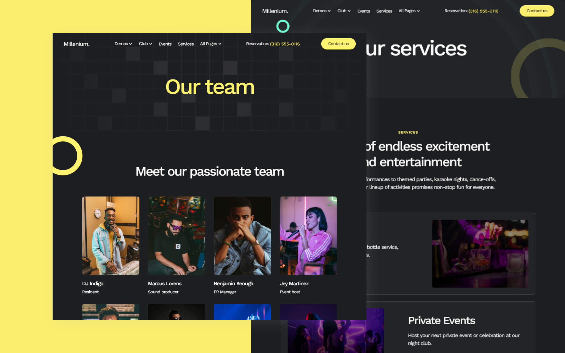 Millenium 128 - DJ HTML5 Responsive Website Template