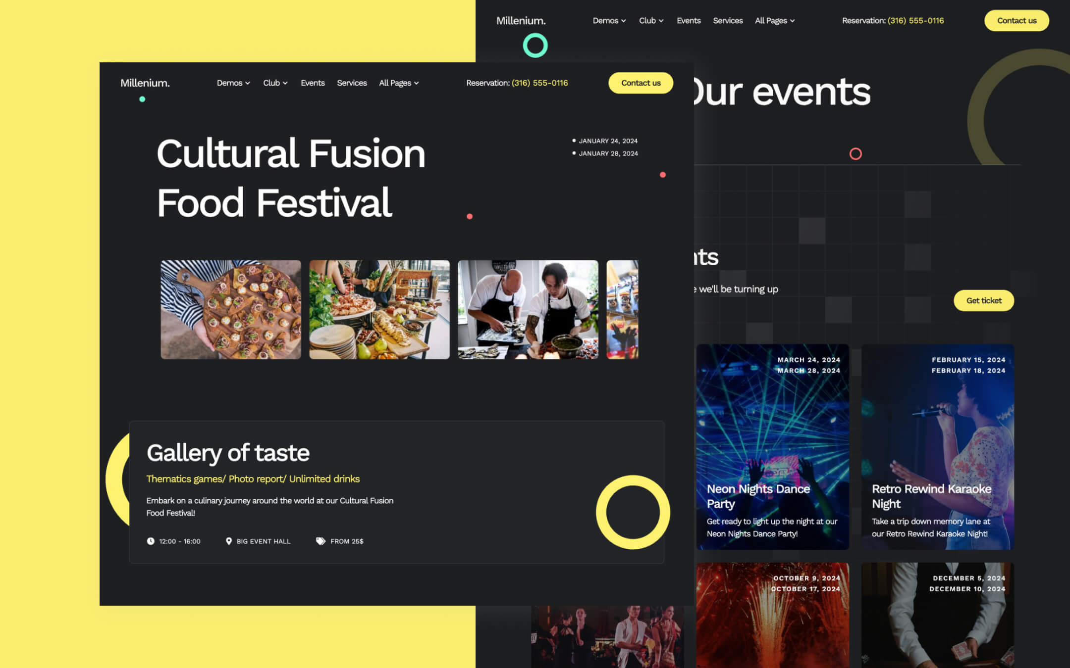 Millenium 128 - DJ HTML5 Responsive Website Template