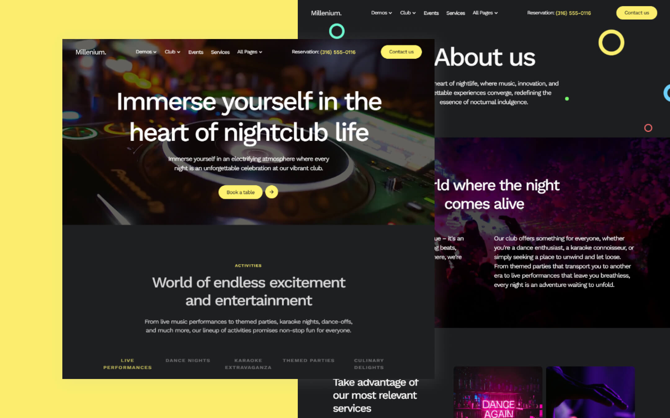 Millenium 128 - DJ HTML5 Responsive Website Template