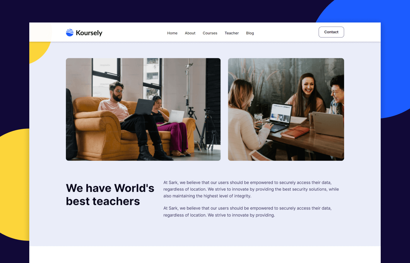 Koursely - Education HTML5 Responsive Website Template