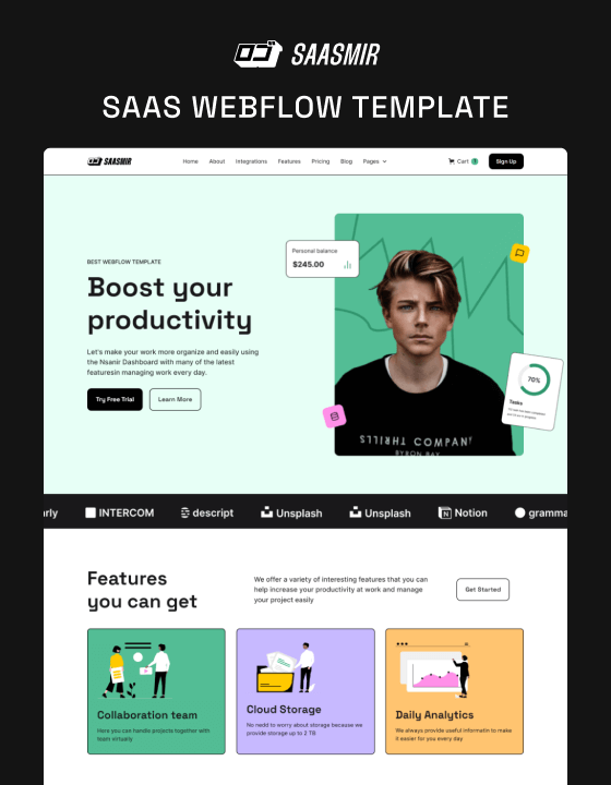 Sasmir - SaaS HTML5 Responsive Website Template