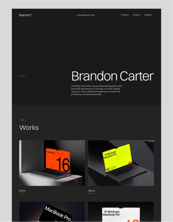 Brandon - Portfolio HTML5 Responsive Website Template