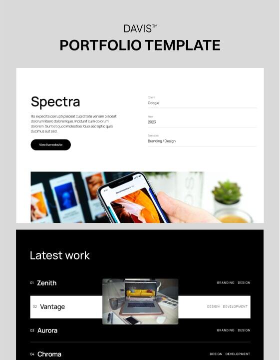 Davis - Portfolio HTML5 Responsive Website Template