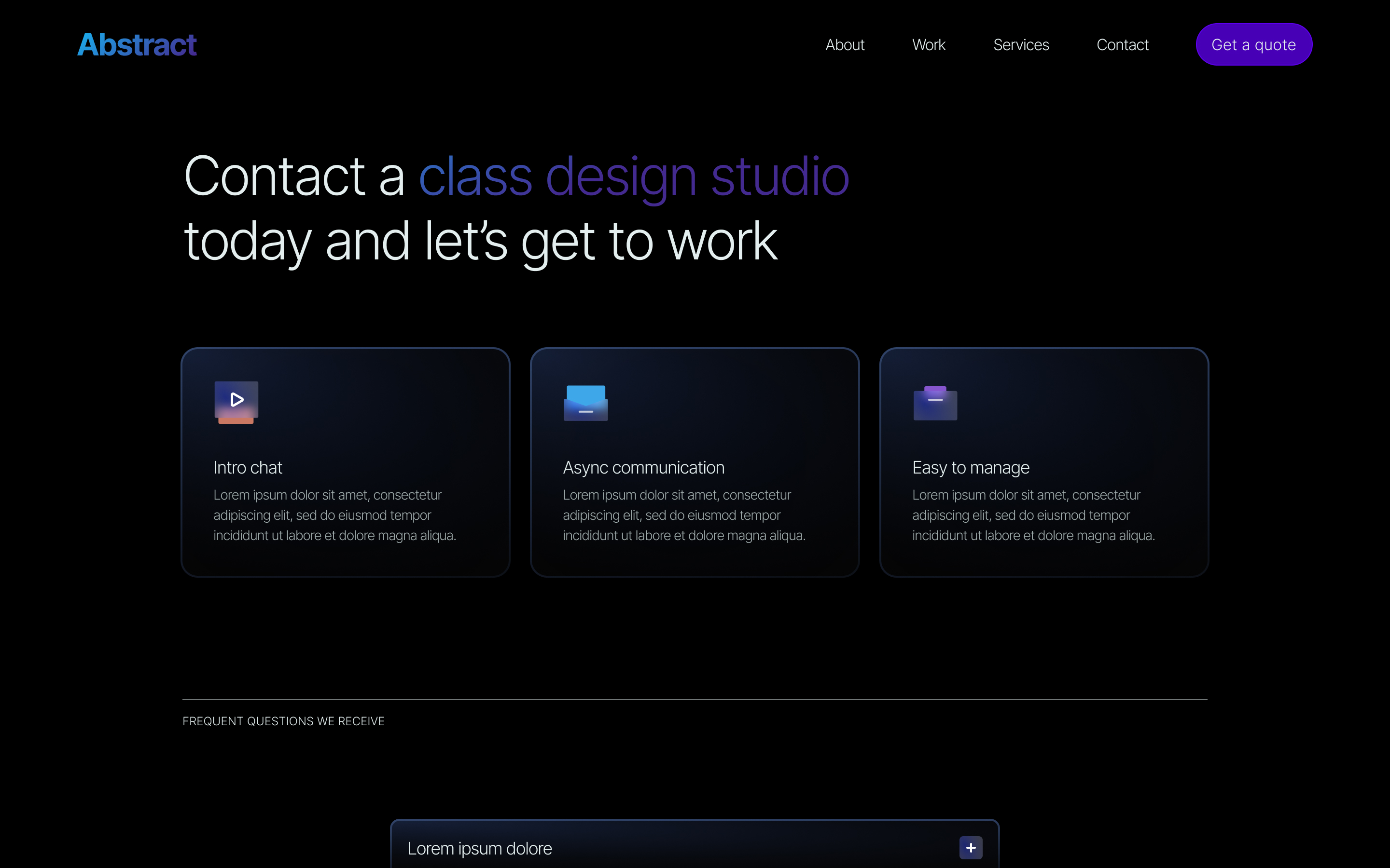 Abstract - Agency HTML5 Responsive Website Template