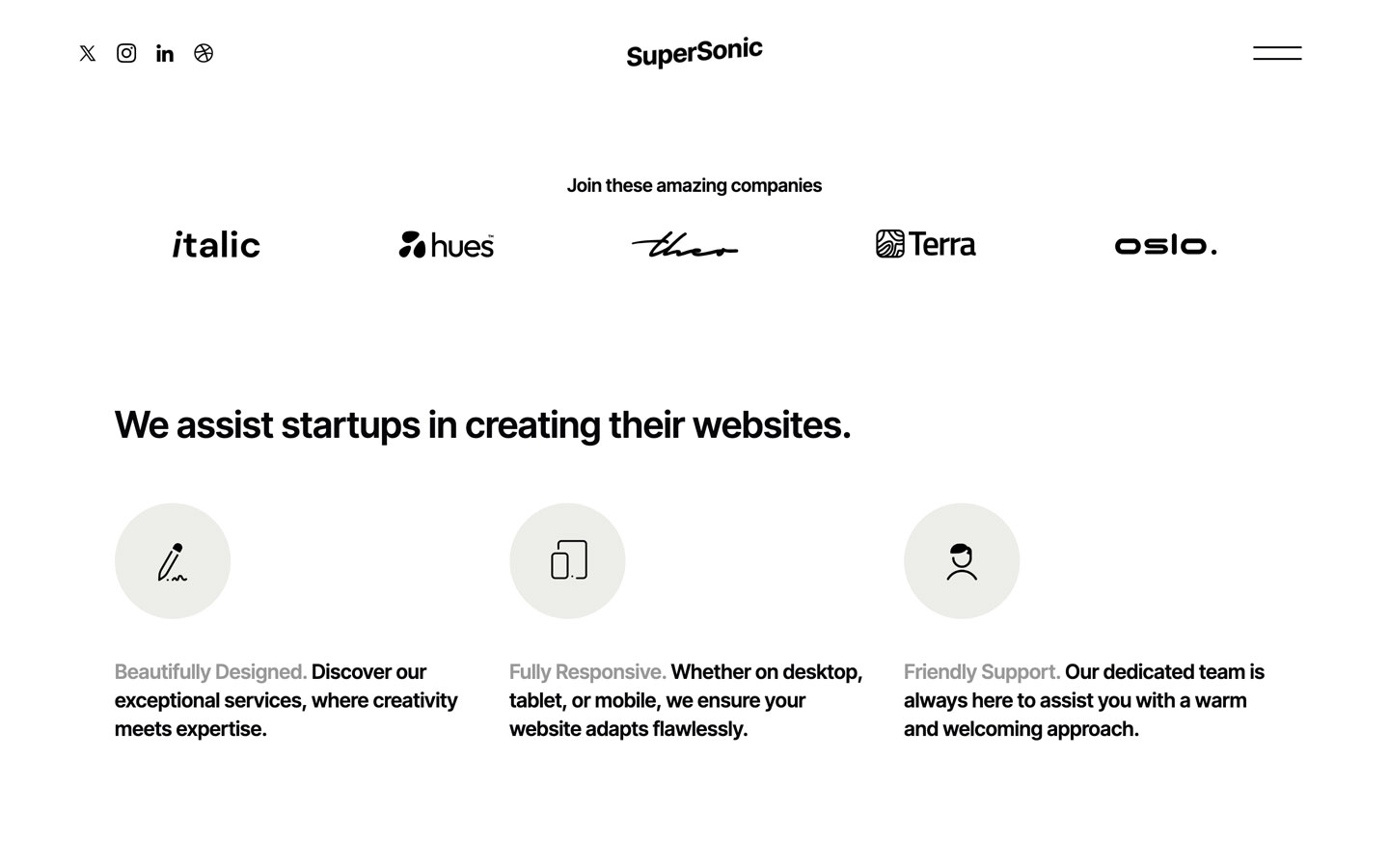 SuperSonic - Agency HTML5 Responsive Website Template