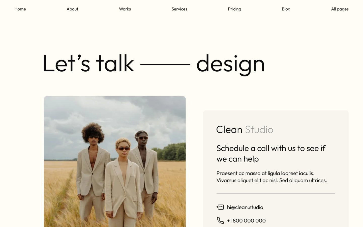 Clean Studio - Agency HTML5 Responsive Website Template