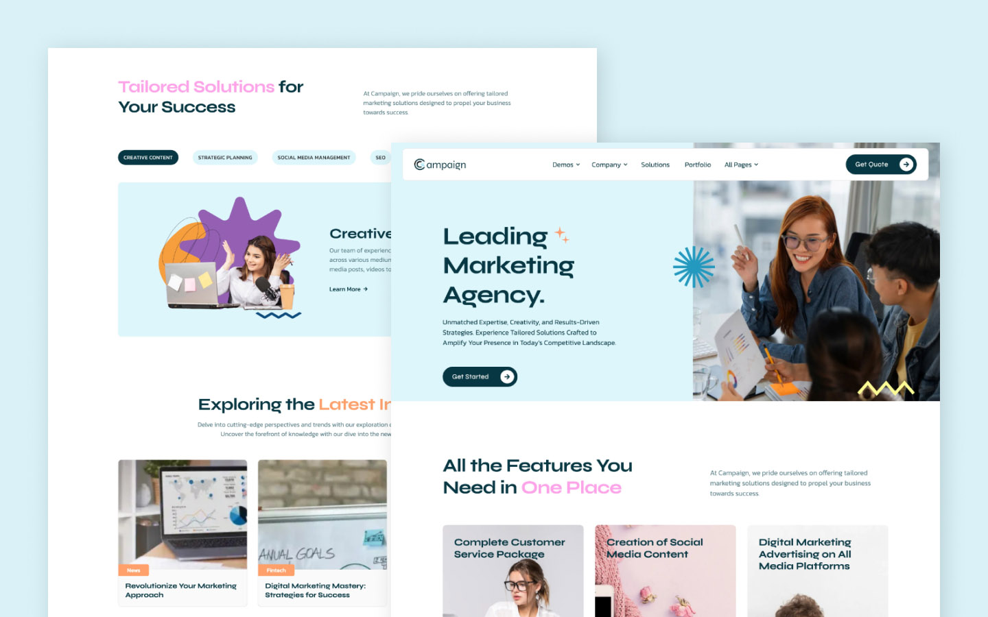 Campaign - Landing page HTML5 Responsive Website Template