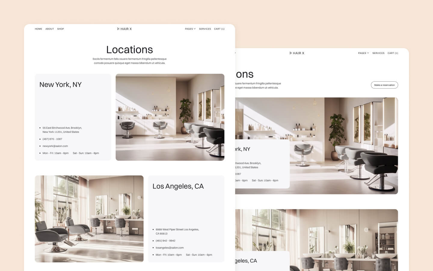 Hair X - Salon HTML5 Responsive Website Template