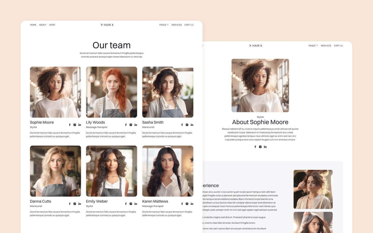 Hair X - Salon HTML5 Responsive Website Template