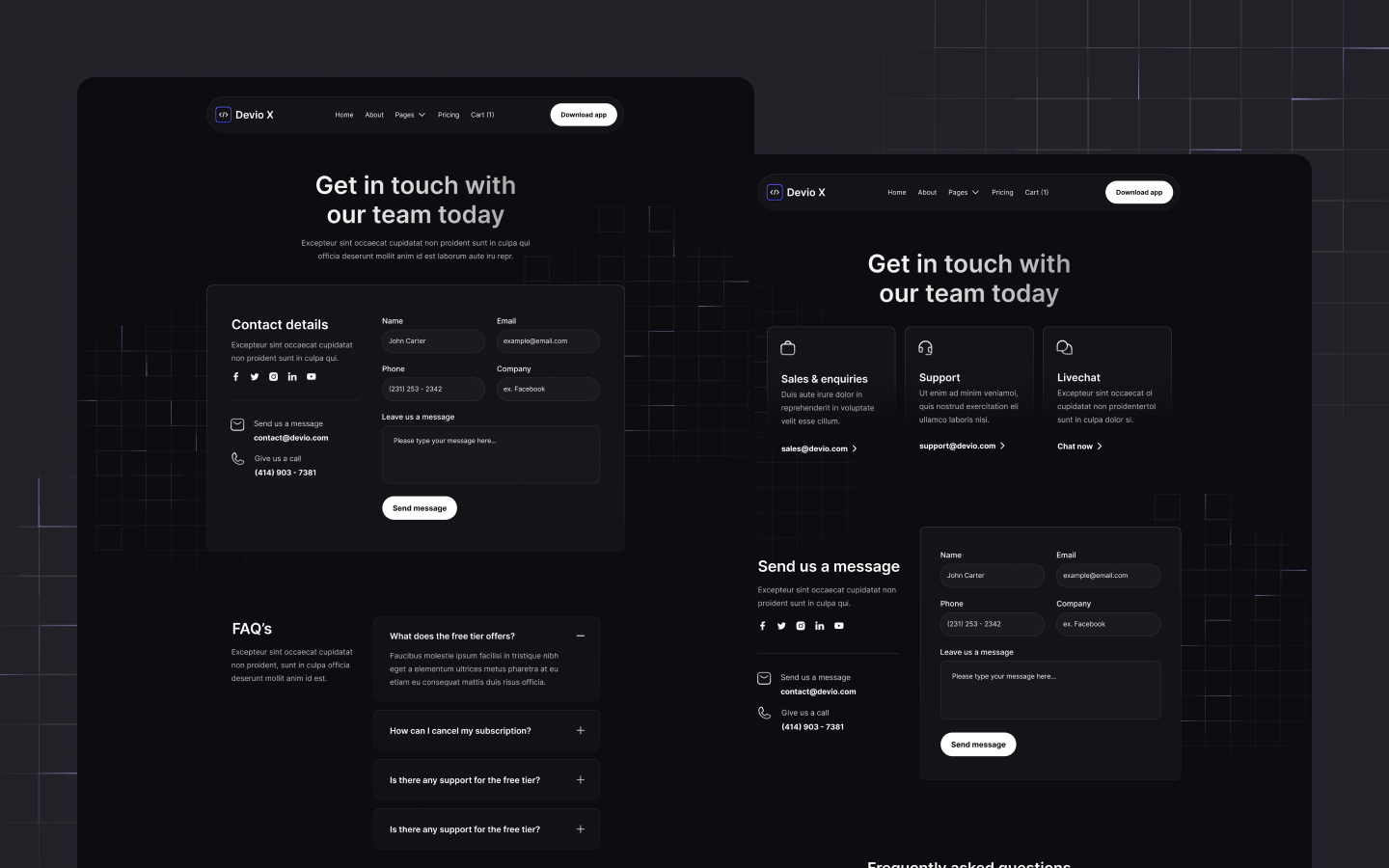 Devio X - Software HTML5 Responsive Website Template