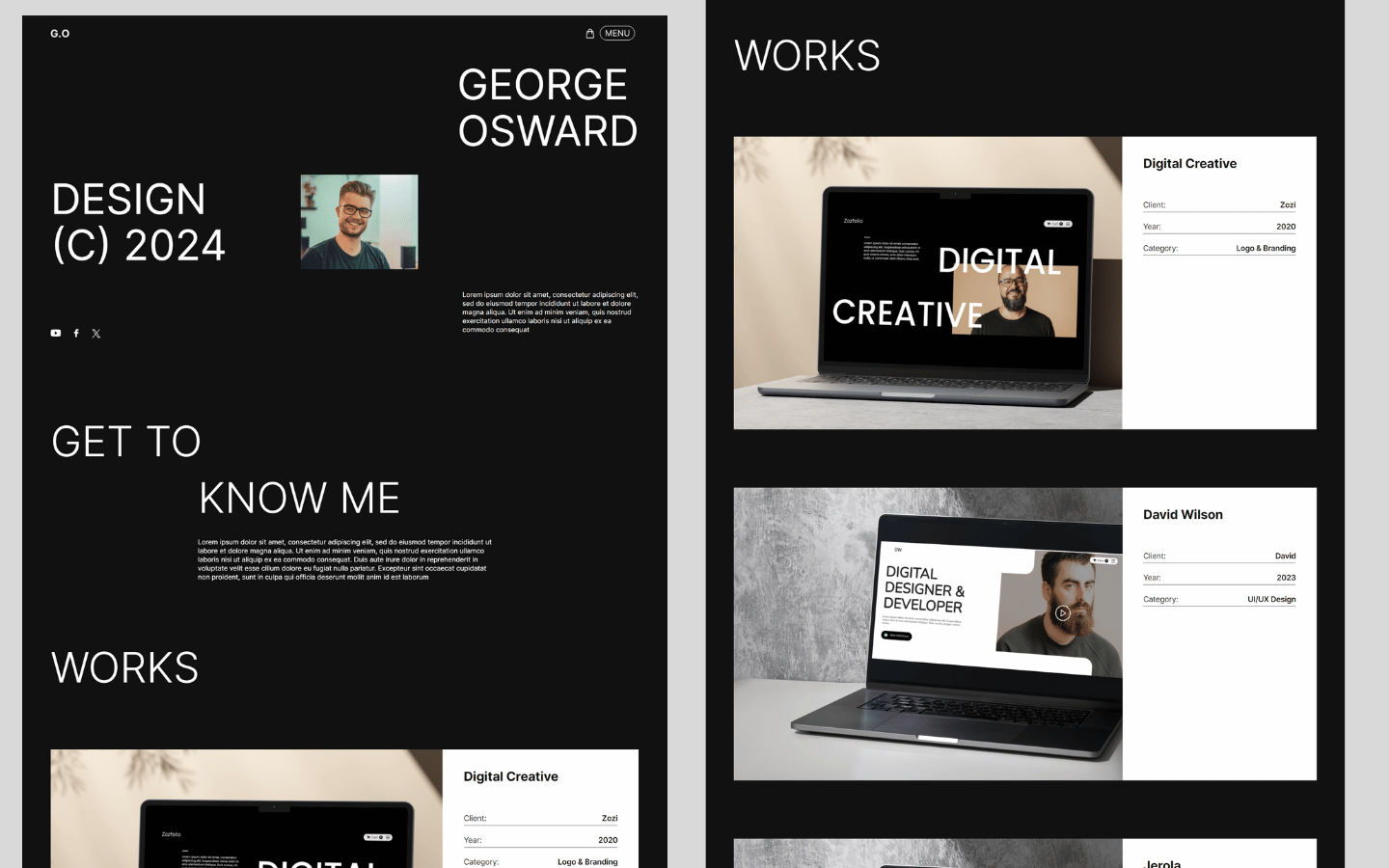 George Osward - Portfolio HTML5 Responsive Website Template