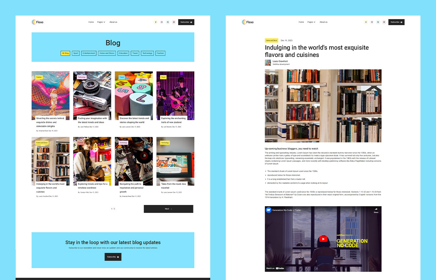 Flexo - Blog HTML5 Responsive Website Template