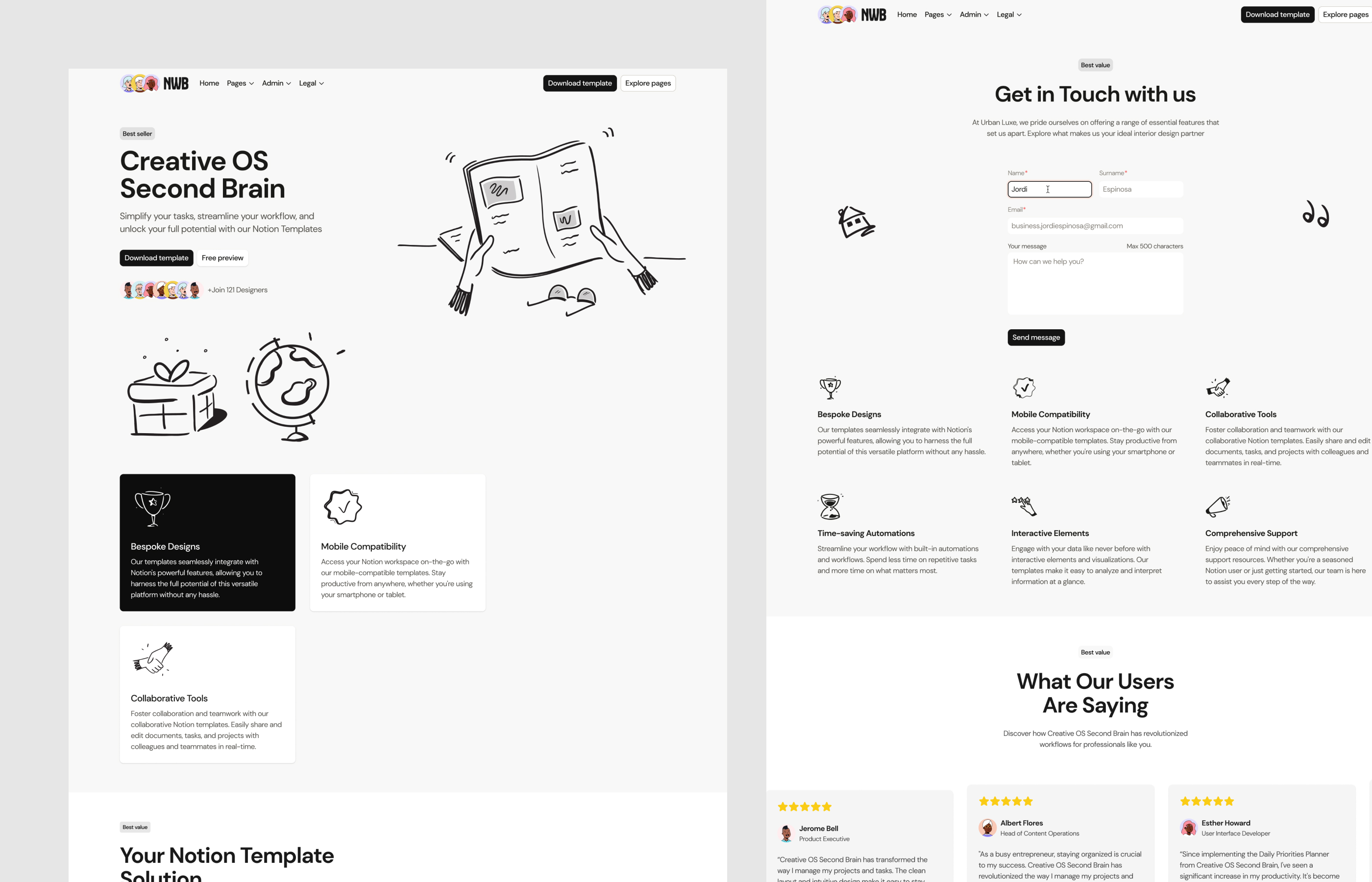 Notion Website Builder - Shop HTML5 Responsive Website Template