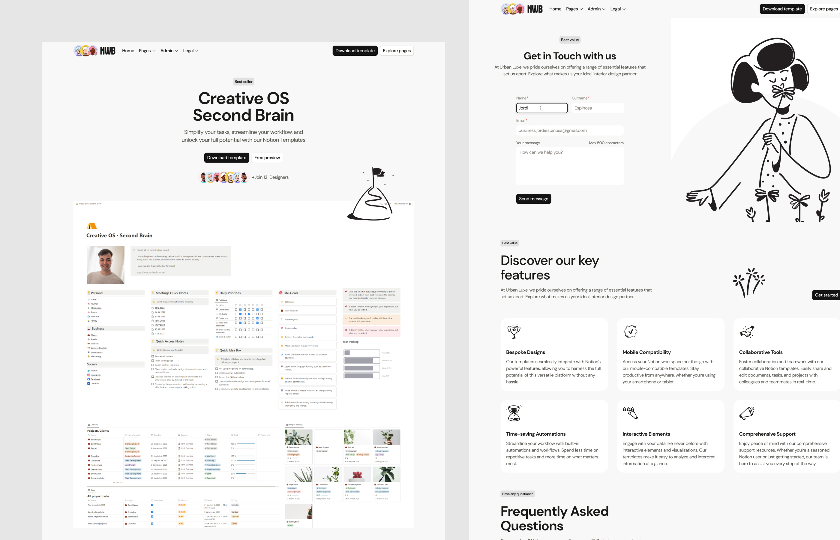 Notion Website Builder - Shop HTML5 Responsive Website Template