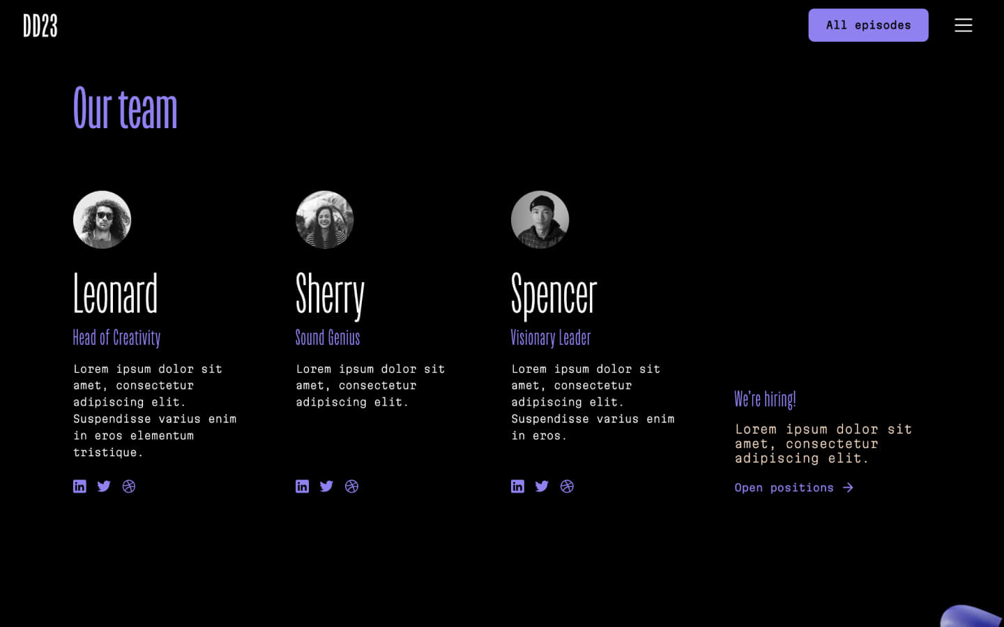 DesignDystopia - Podcast HTML5 Responsive Website Template