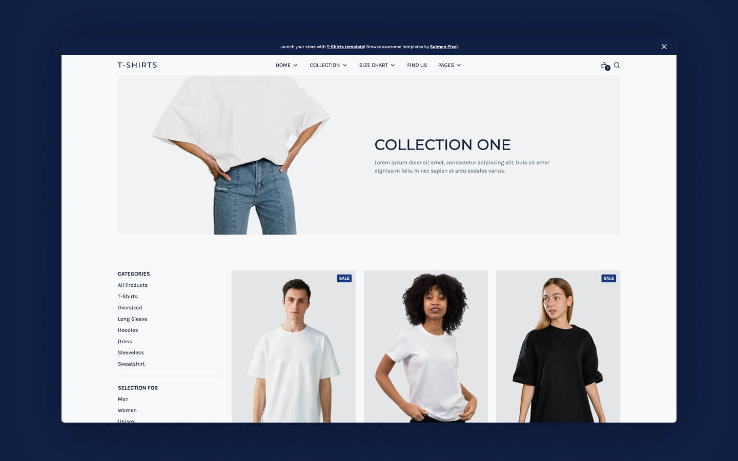 T-Shirts - Shop HTML5 Responsive Website Template
