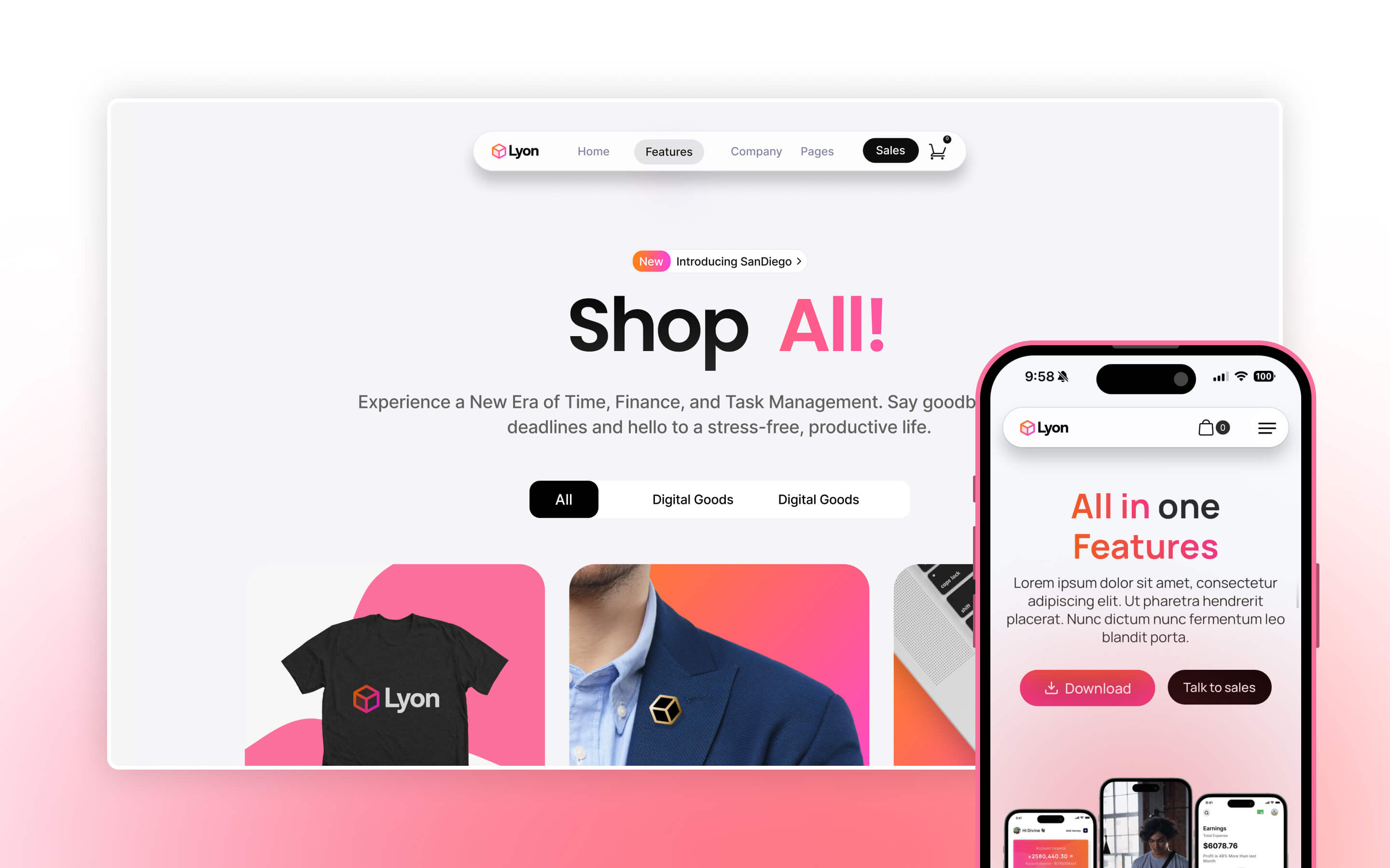 Lyon - SaaS HTML5 Responsive Website Template