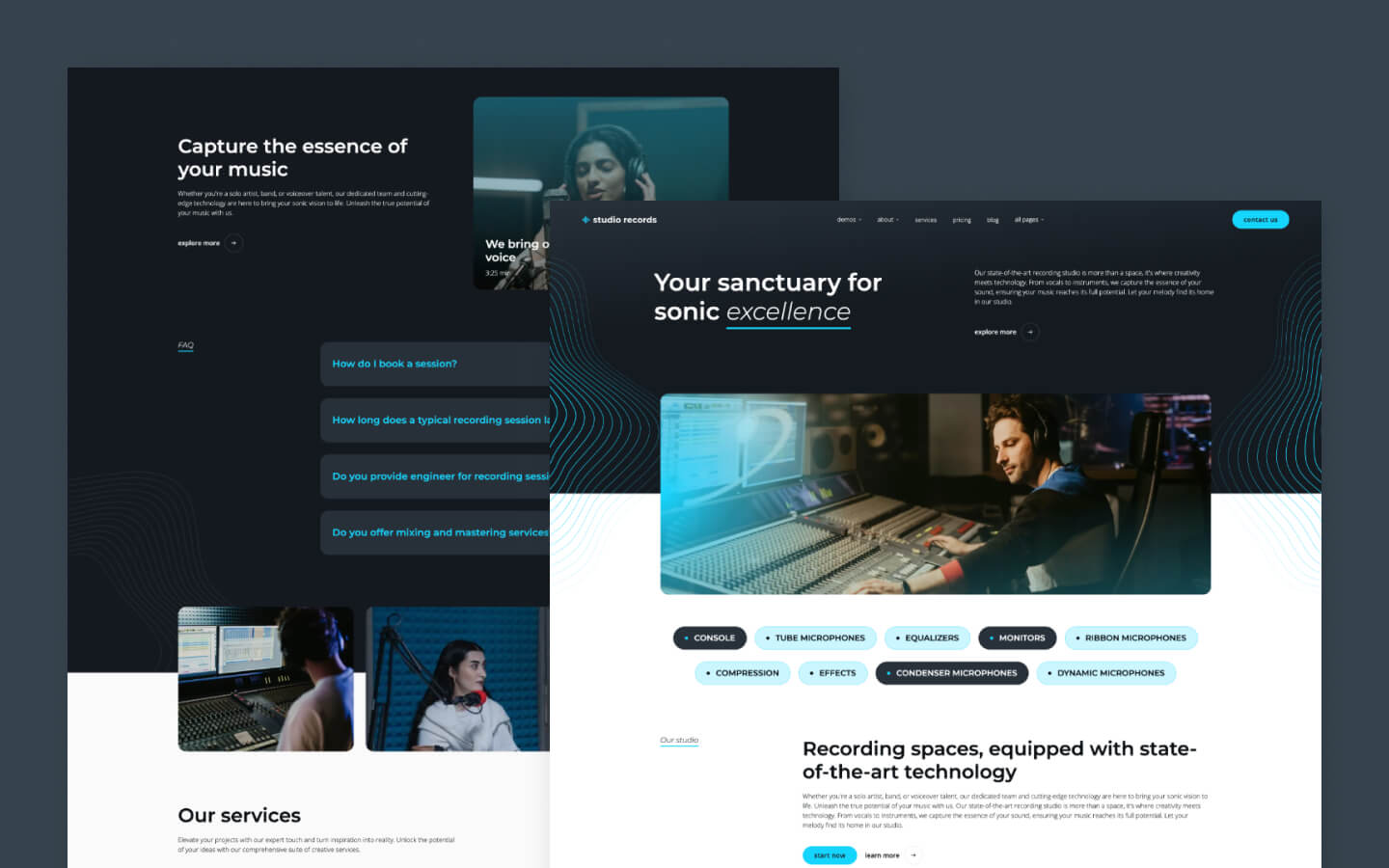 Studio Records - Video HTML5 Responsive Website Template