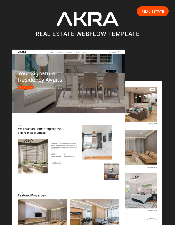 Akra - Real Estate HTML5 Responsive Website Template