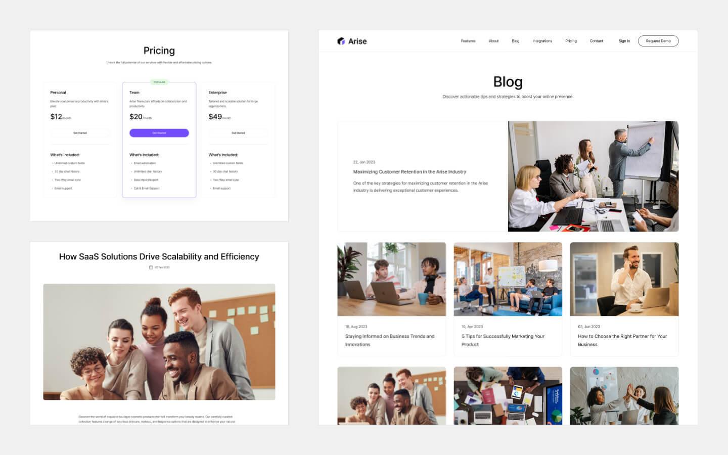 Arise - SaaS HTML5 Responsive Website Template