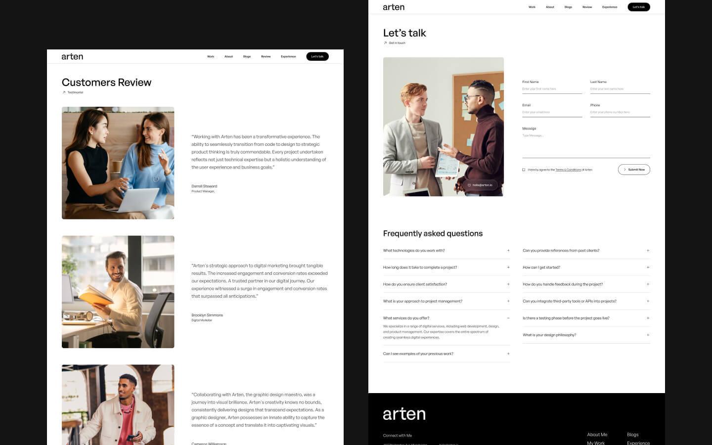 Arten - Portfolio HTML5 Responsive Website Template