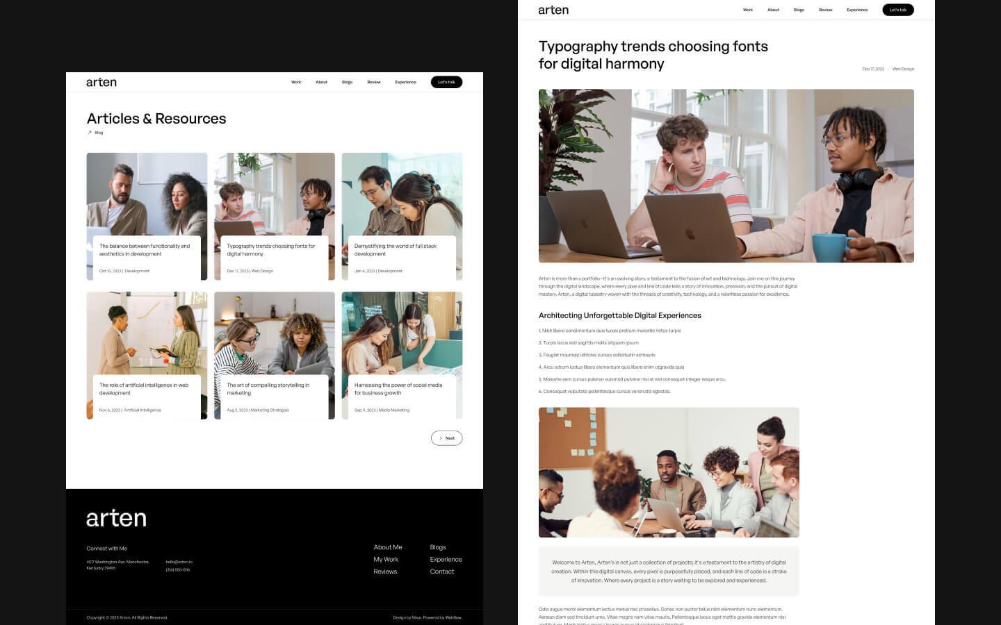Arten - Portfolio HTML5 Responsive Website Template