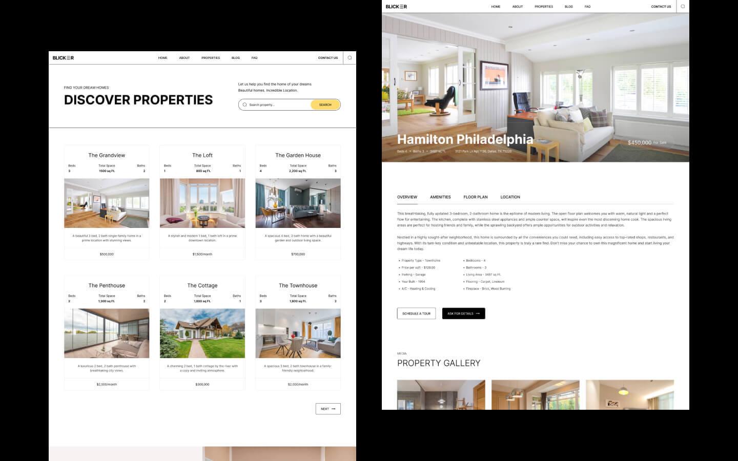 Blicker - Real Estate HTML5 Responsive Website Template