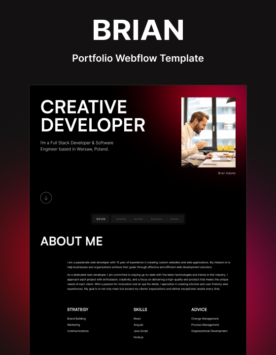 Brian - Portfolio HTML5 Responsive Website Template