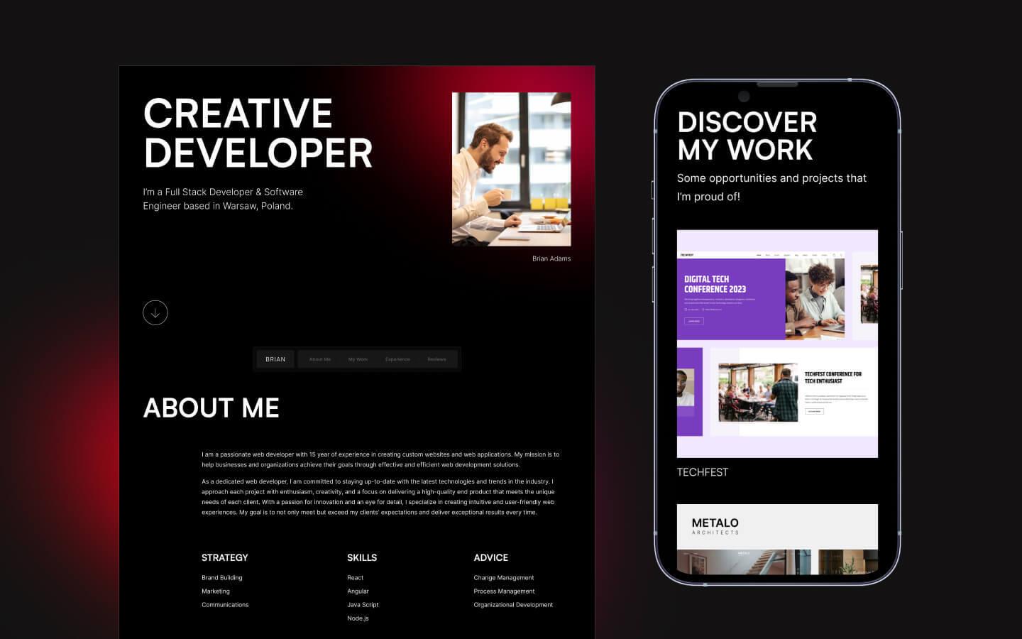 Brian - Portfolio HTML5 Responsive Website Template