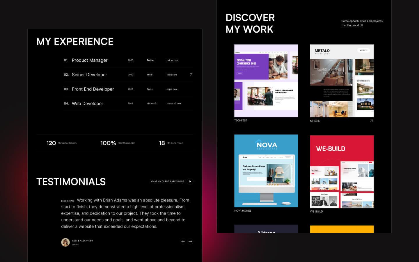 Brian - Portfolio HTML5 Responsive Website Template