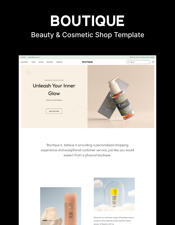 Boutique - Beauty HTML5 Responsive Website Template