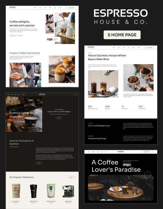Espresso - Coffee Shop HTML5 Responsive Website Template