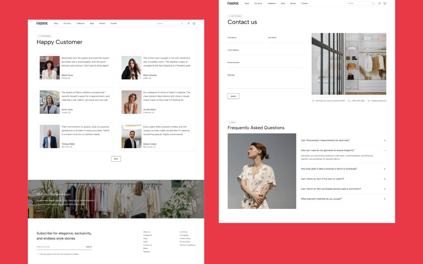Fabrik - Fashion HTML5 Responsive Website Template
