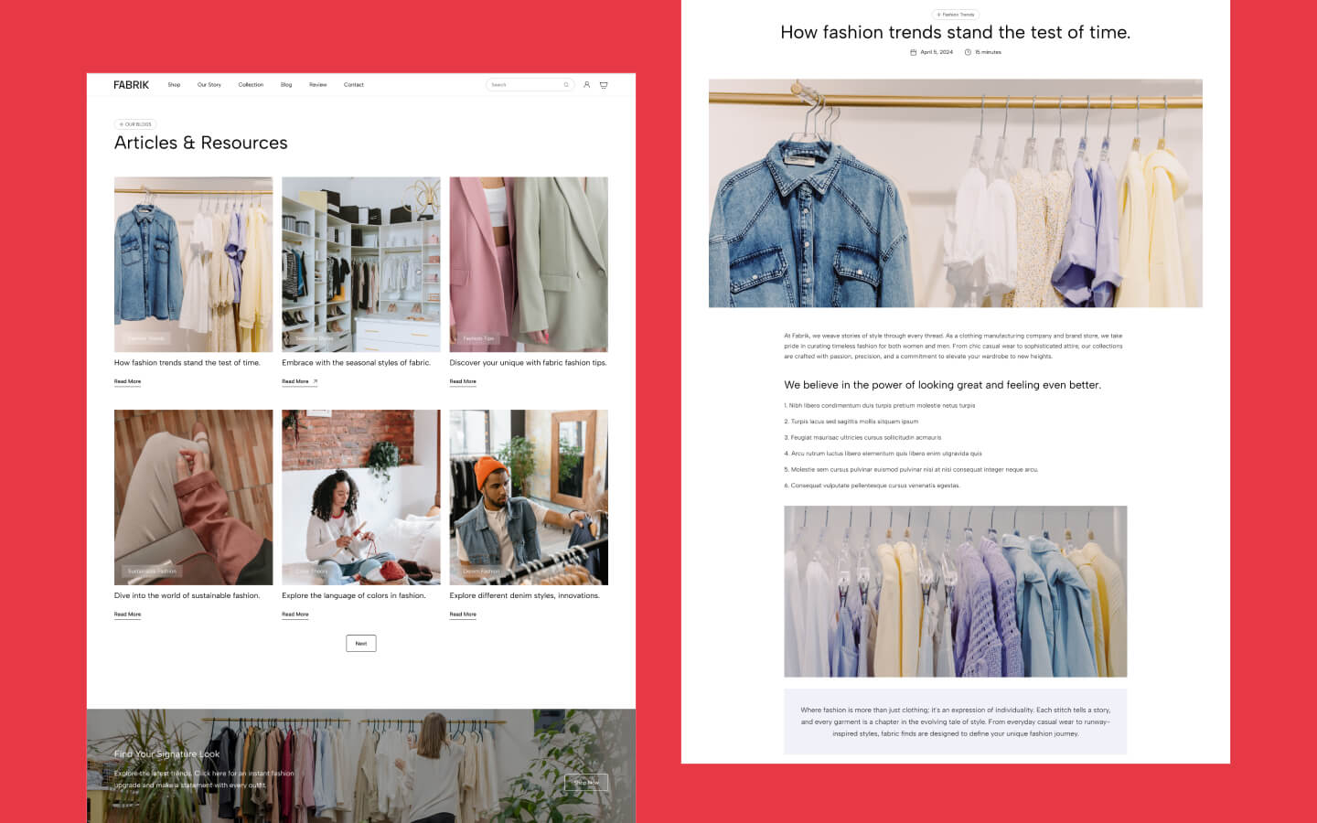 Fabrik - Fashion HTML5 Responsive Website Template