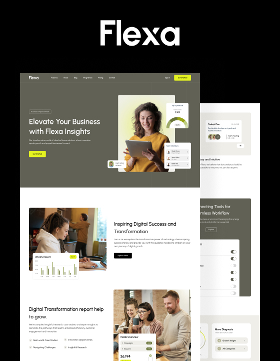Flexa - SaaS HTML5 Responsive Website Template
