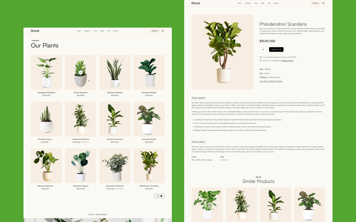 Grove - Florist HTML5 Responsive Website Template