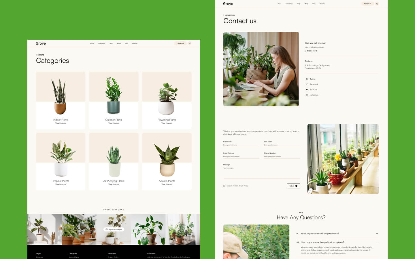 Grove - Florist HTML5 Responsive Website Template