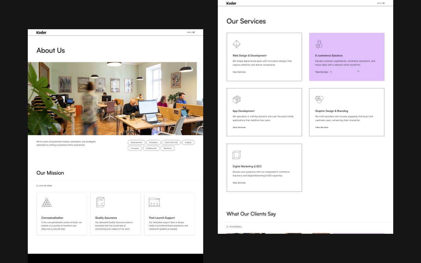 Koder - Agency HTML5 Responsive Website Template