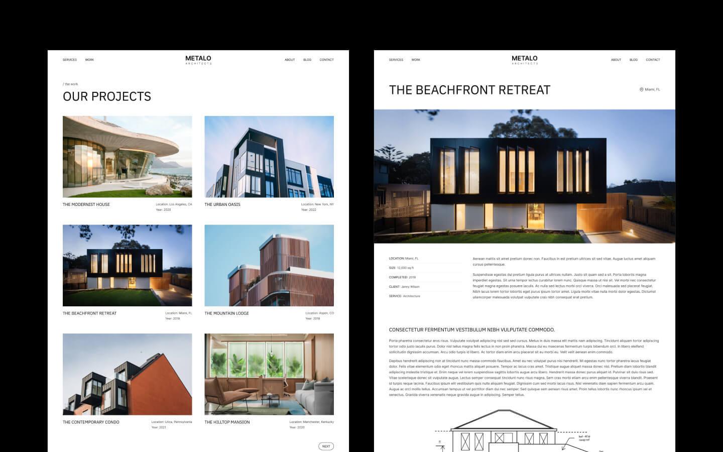 Metalo - Architecture HTML5 Responsive Website Template