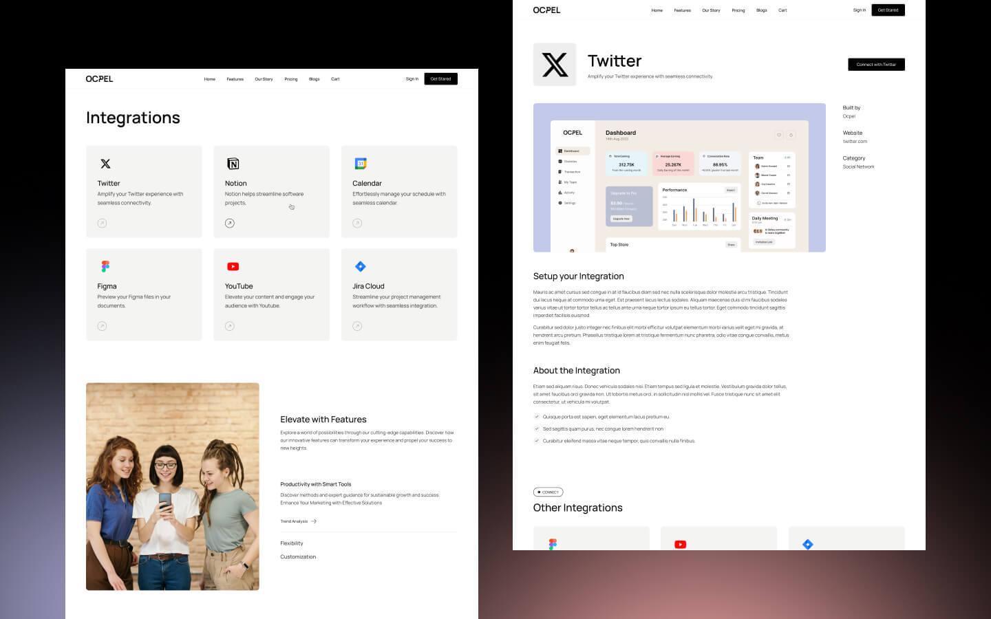 Ocpel - SaaS HTML5 Responsive Website Template