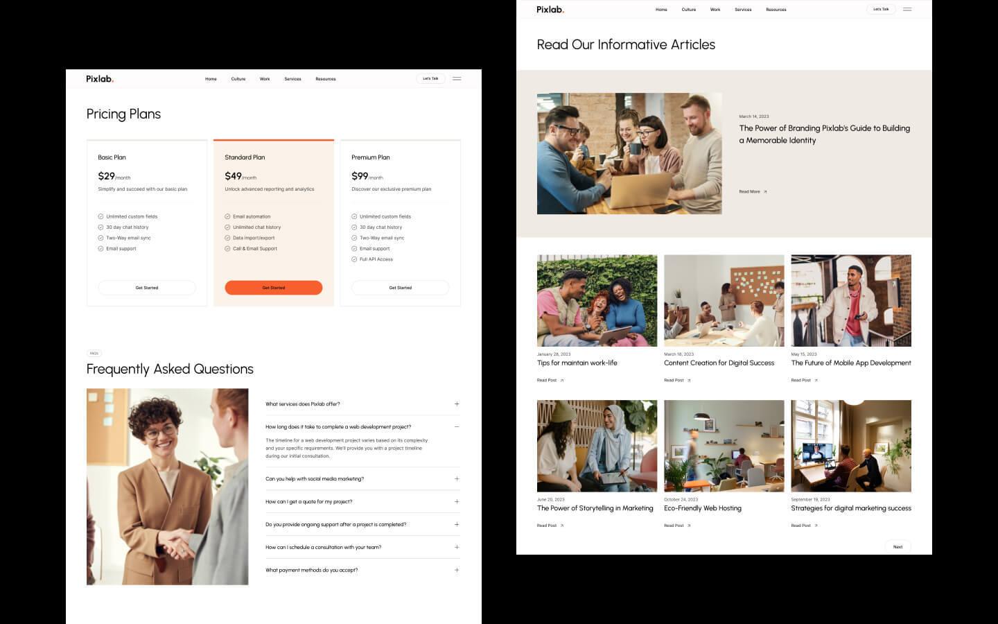 Pixlab - Agency HTML5 Responsive Website Template