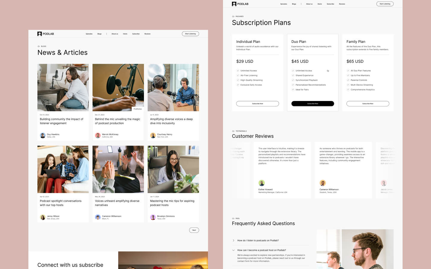 Podlab - Podcast HTML5 Responsive Website Template