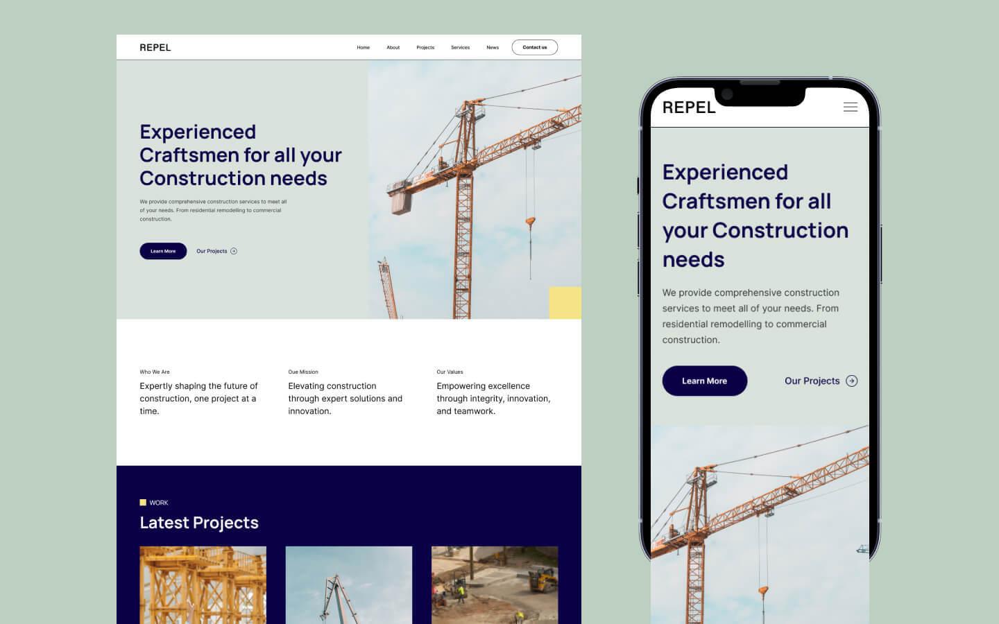 Repel - Construction HTML5 Responsive Website Template
